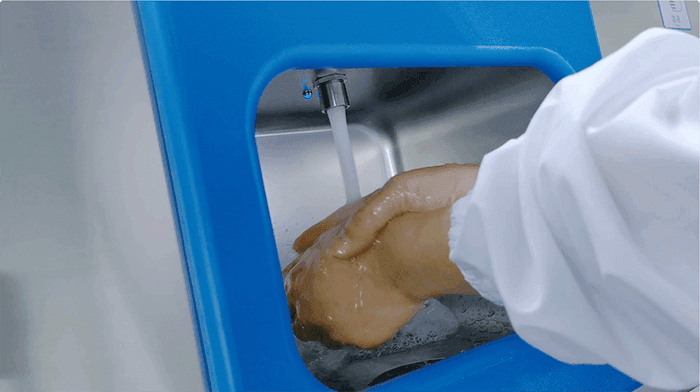 Automated Hygiene Station: Hands & Boot Sanitizing Made Easy - WONE