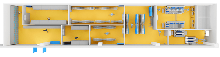 How to configure the changing rooms in food factories? - WONE